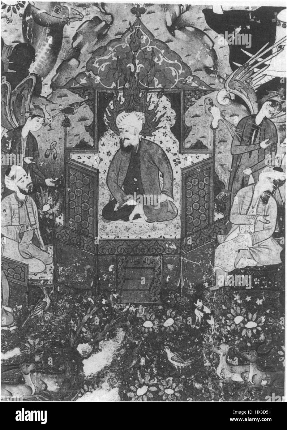 This miniature, depicting the biblical figure Solomon, showcases ...