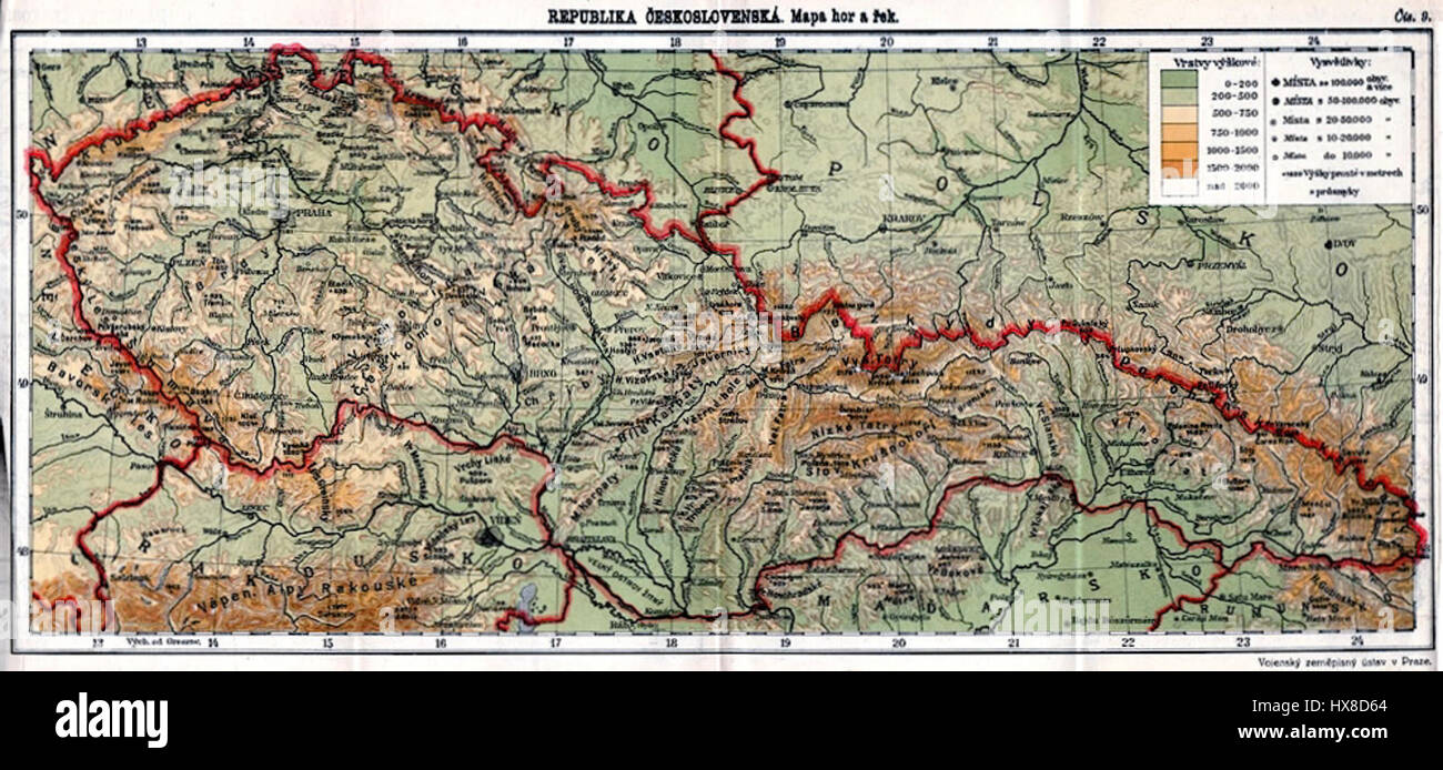 The 'RC48Cs. Mapa hor a C599ek' is a detailed historical map ...