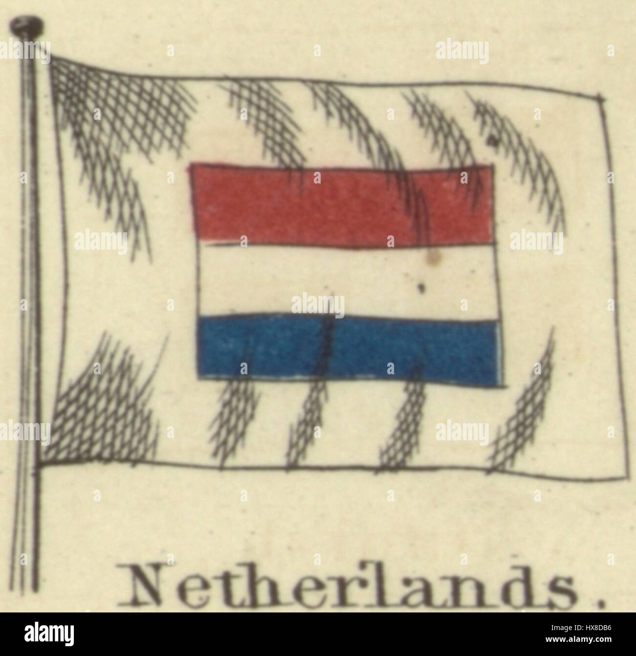 An 1868 chart from Johnson displaying national emblems for pilots in ...