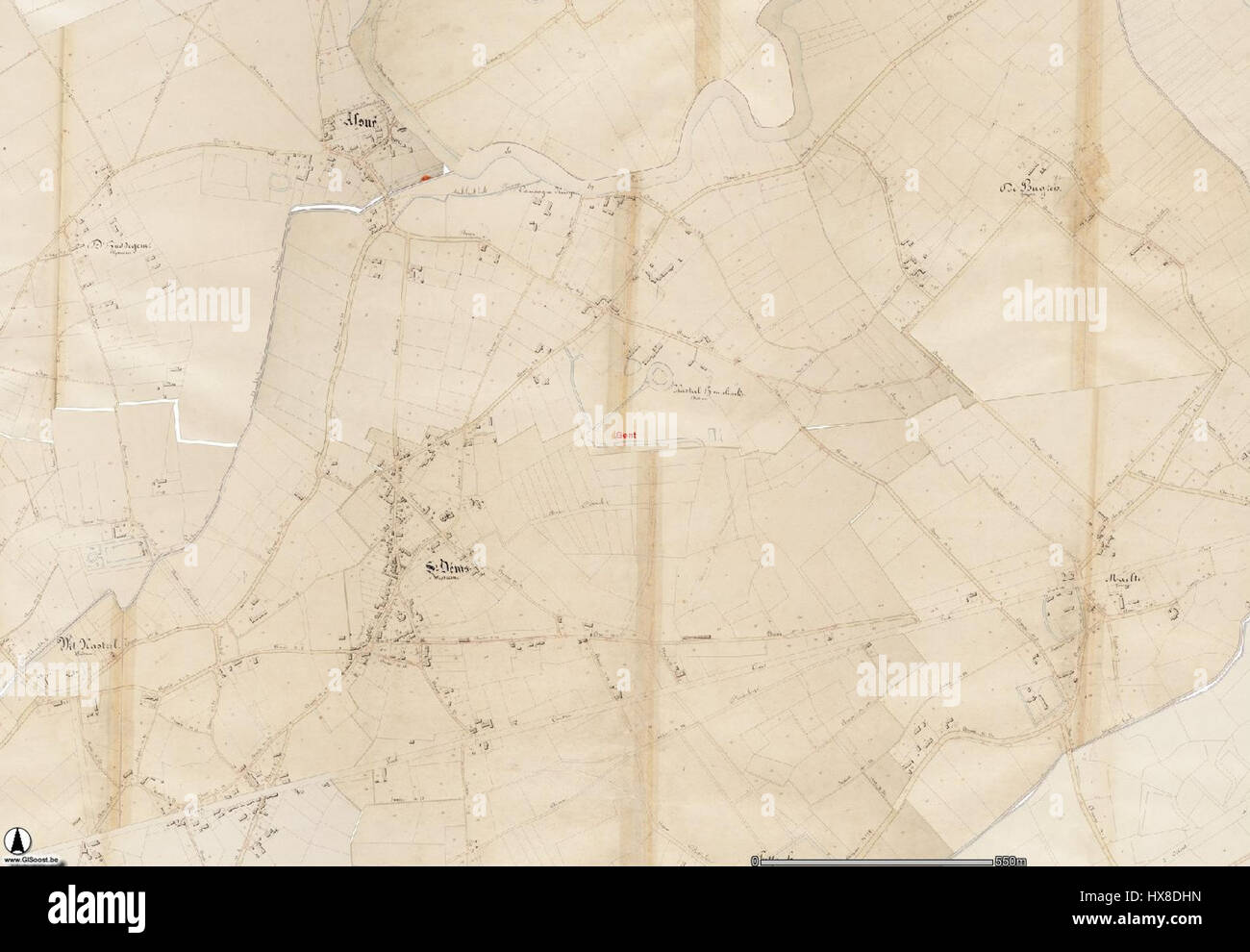 Detailed map of belgium with regions hi-res stock photography and ...