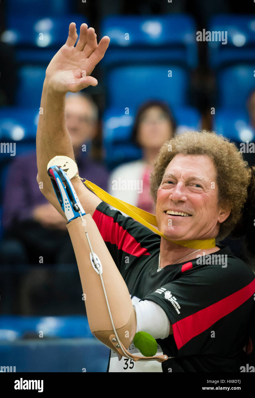 Kloten, Switzerland - 8 October 2016: Bob Radocy (USA) celebrate ...