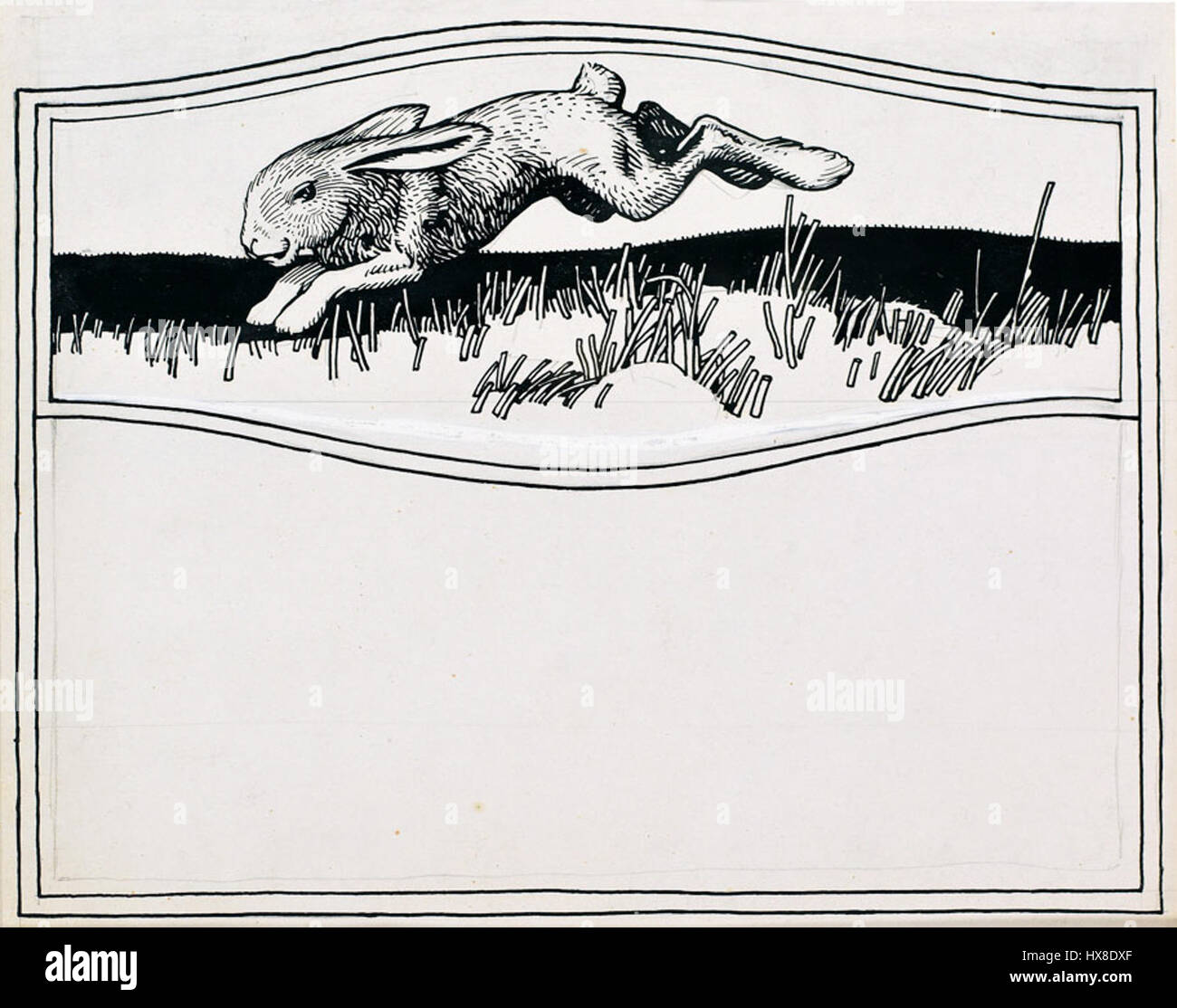 'Springender Hase' (Leaping Hare) from around 1900 portrays a dynamic ...