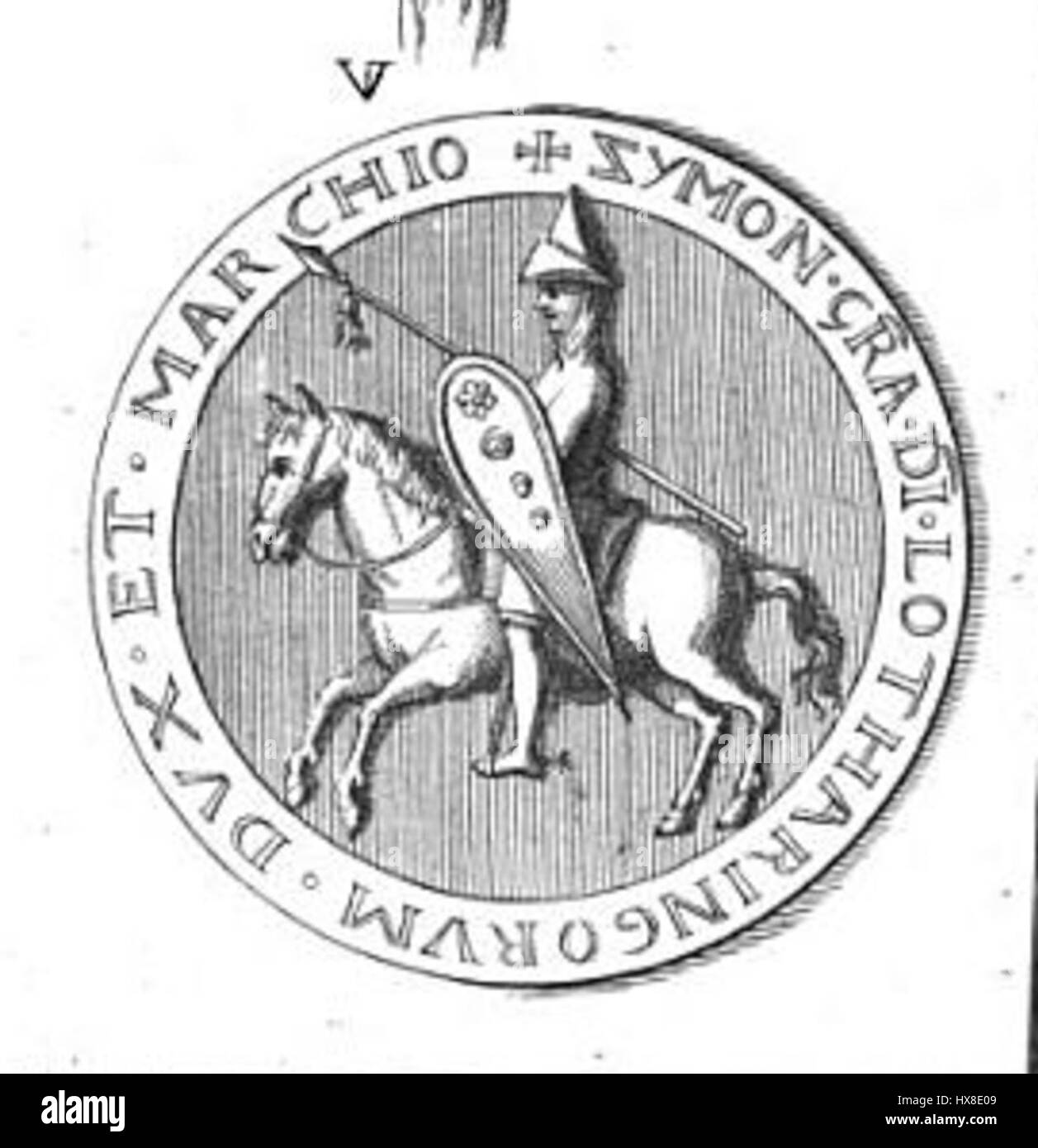 A portrait of Simon I, Duke of Lorraine, depicting his regal presence ...