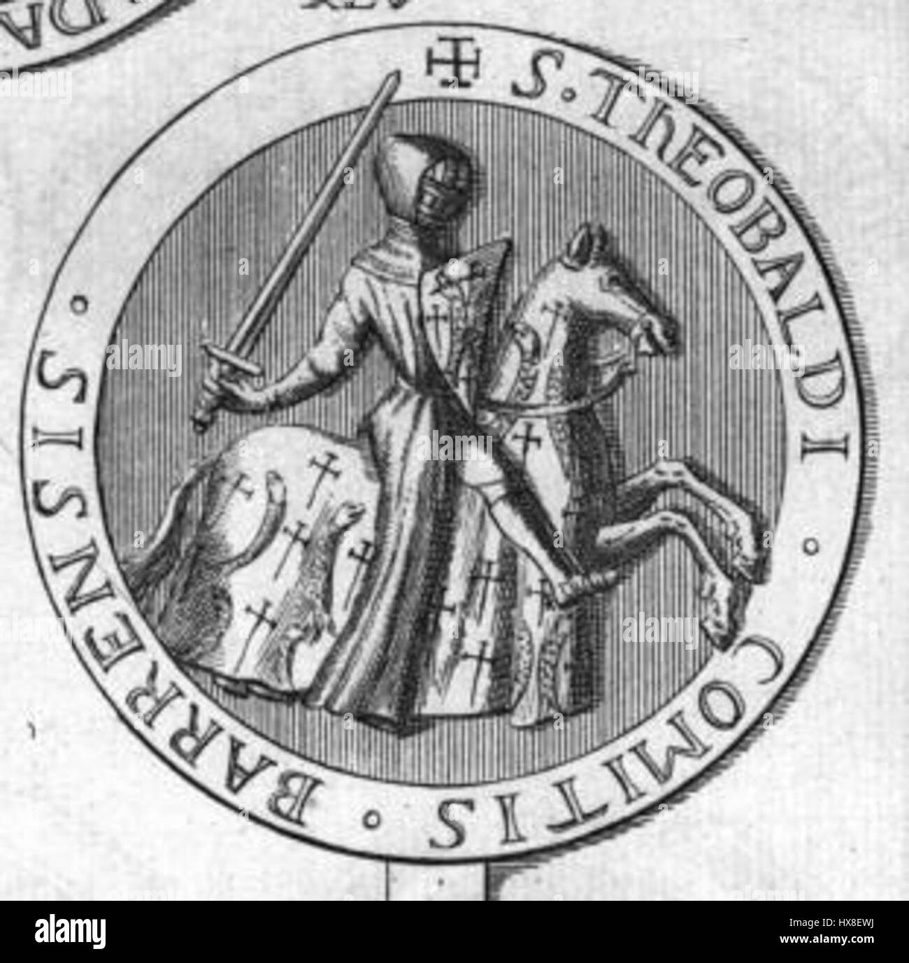 The portrait of Theobald II of Bar portrays the 14th-century nobleman ...