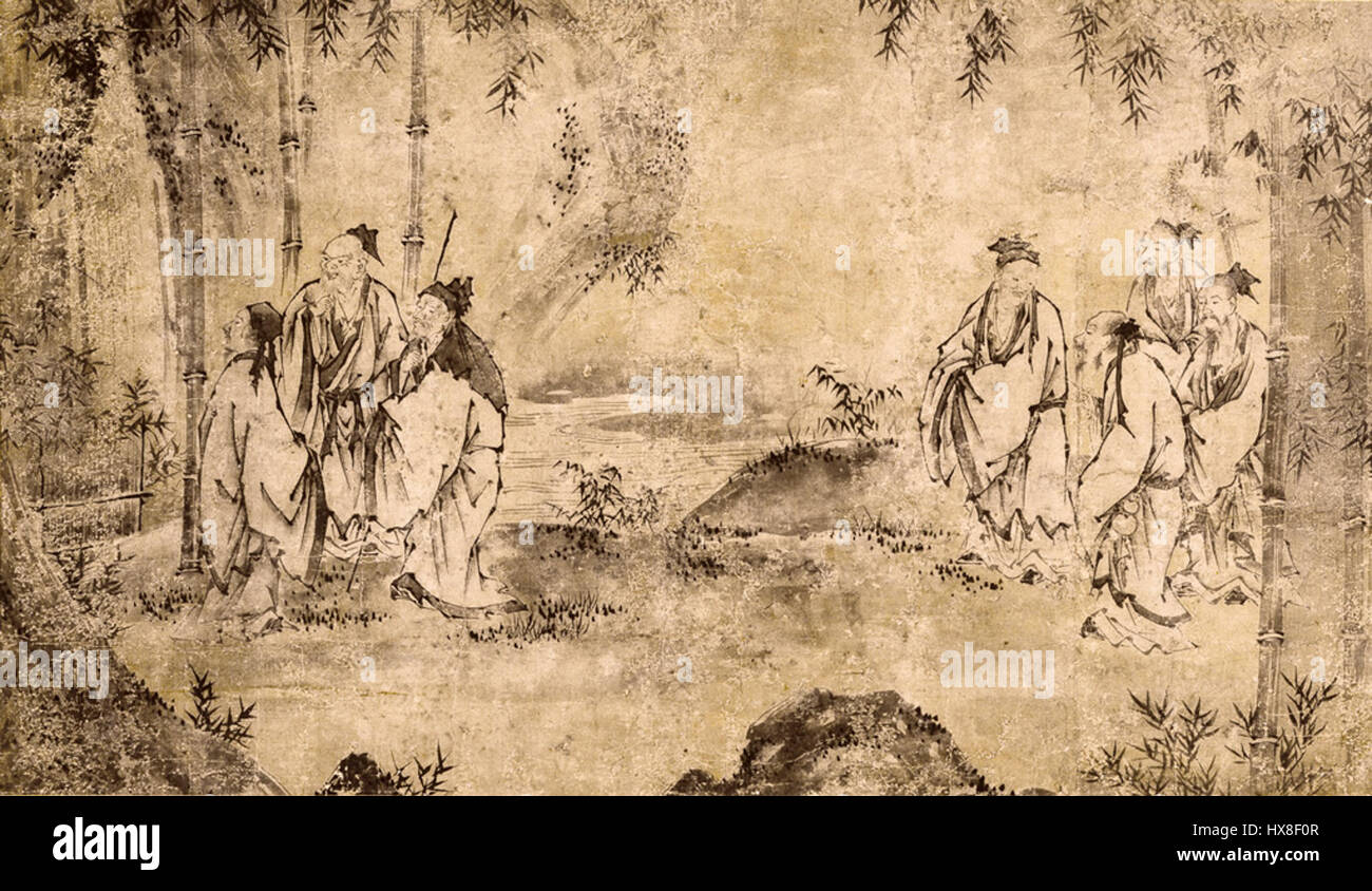 The Seven Sages of the Bamboo Grove is a historical Chinese painting ...