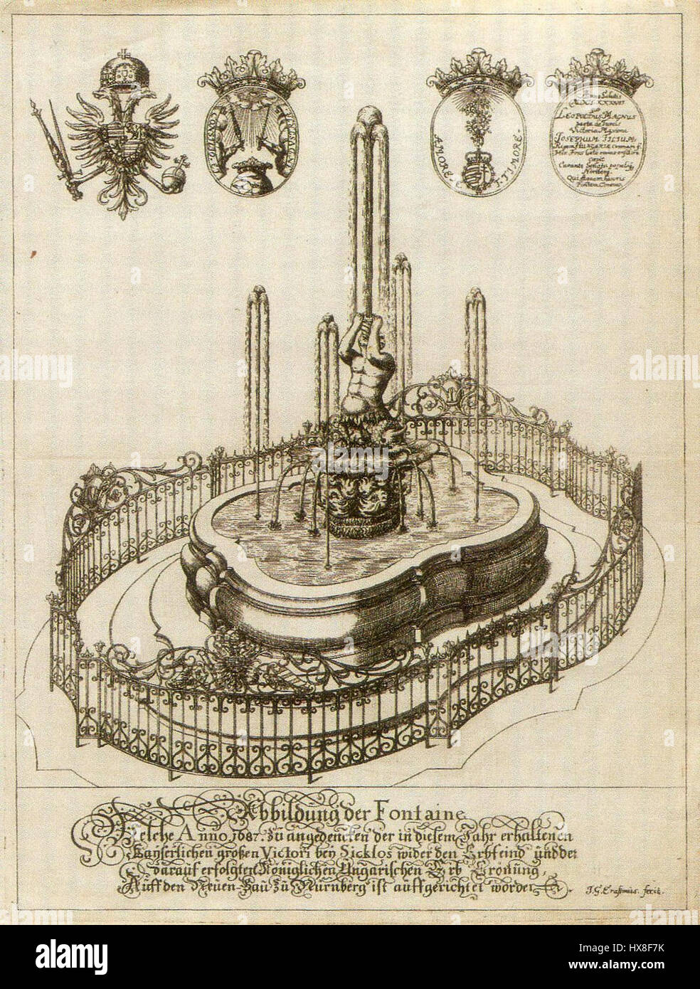 The Triton Fountain, designed by Gian Lorenzo Bernini, is located in ...