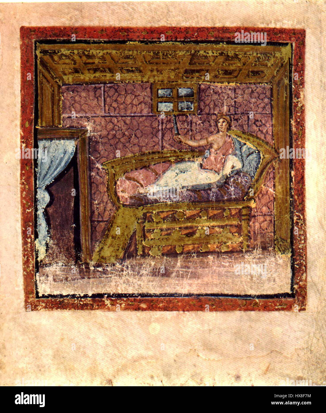 A manuscript illustration from the Vatican Vergil, depicting the tragic ...