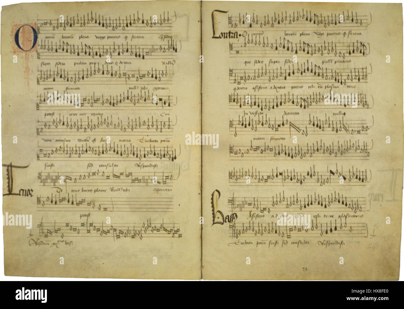 Manuscript of Omnium bonorum plena Stock Photo - Alamy