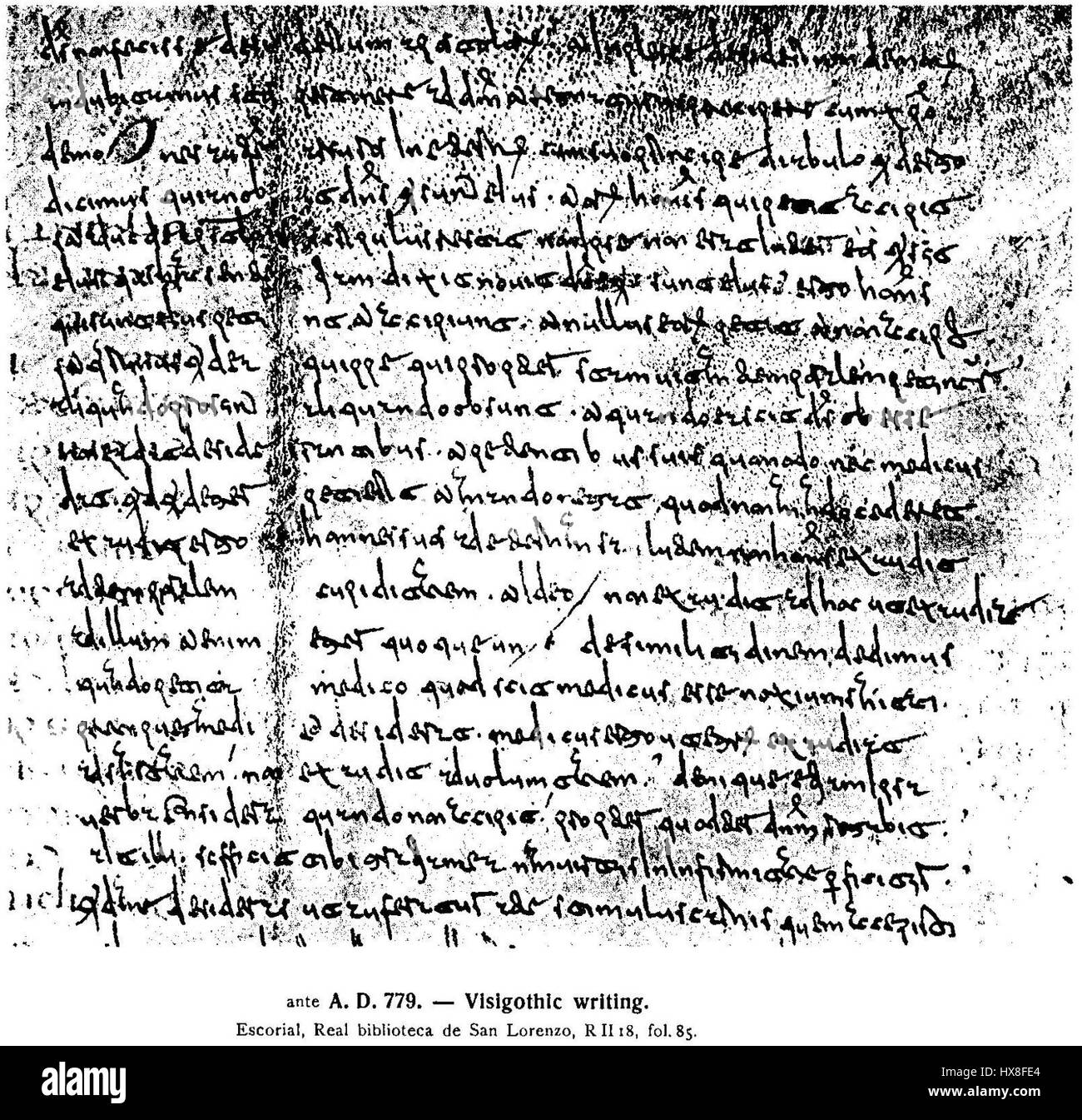 'Vizigótska kurzíva' is an example of Visigothic cursive writing, a ...