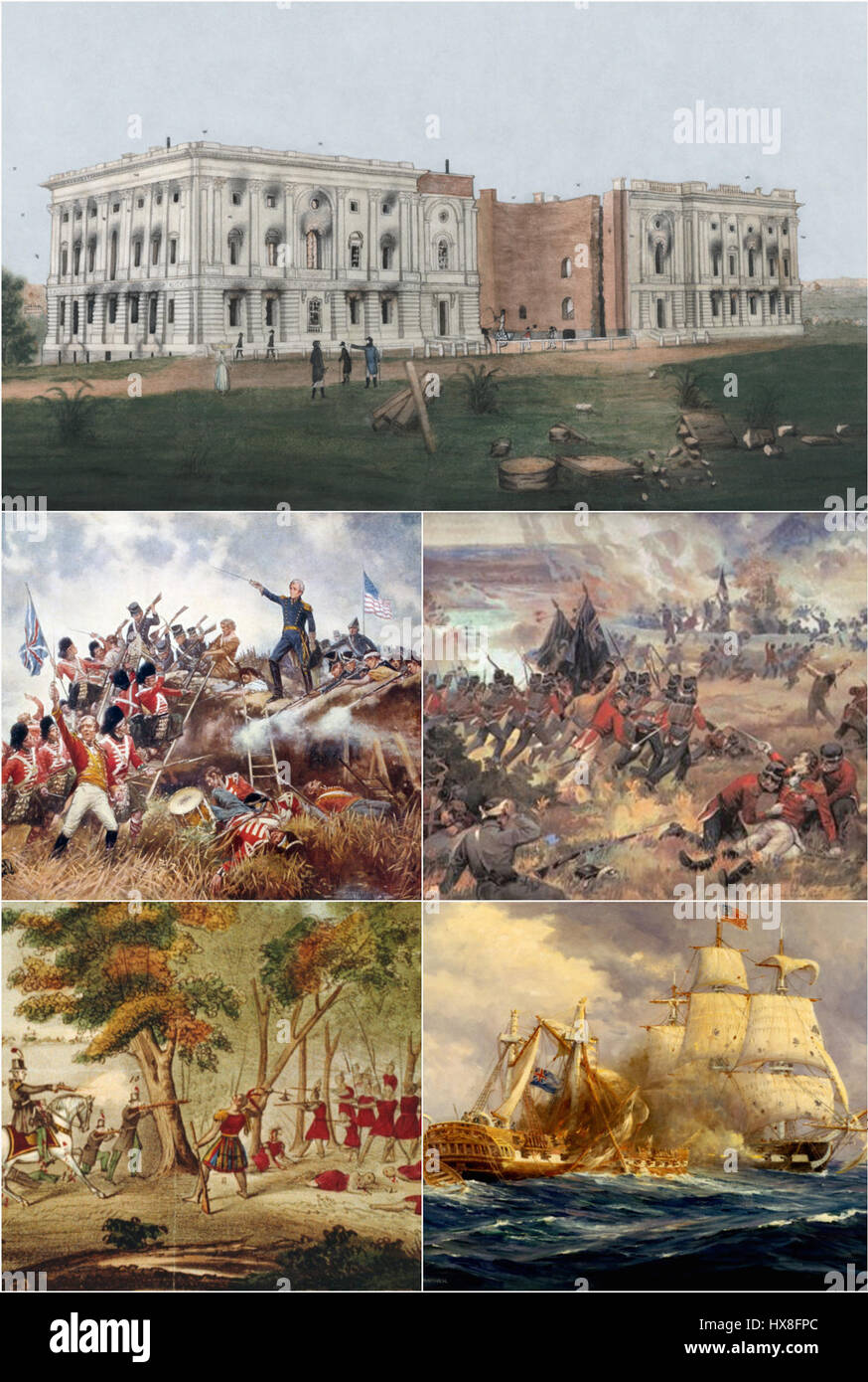 The War of 1812 Montage visually captures key events and figures from ...