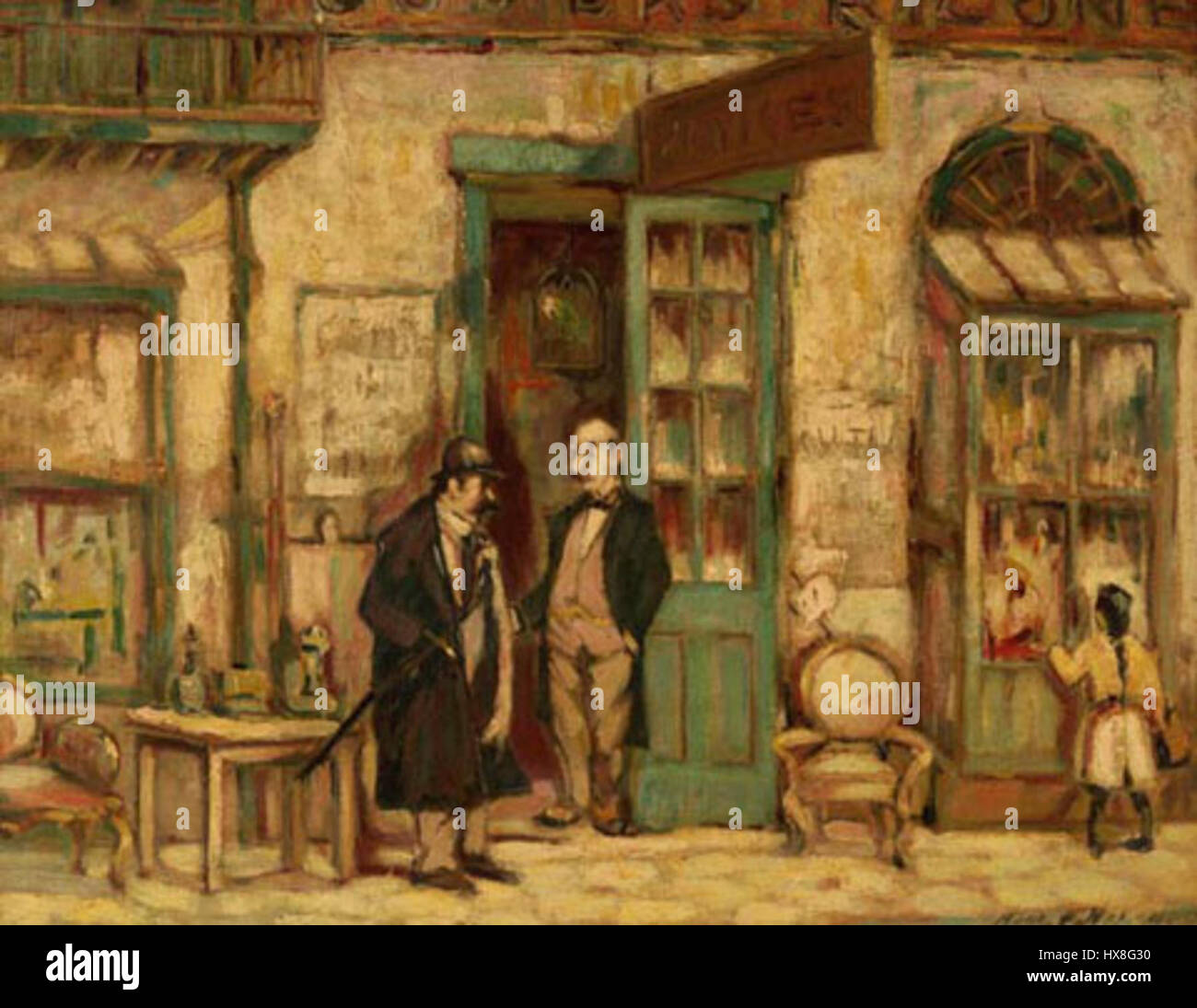 Royal Street Antique Shop 1918 Harry Armstrong Nolan Stock Photo - Alamy