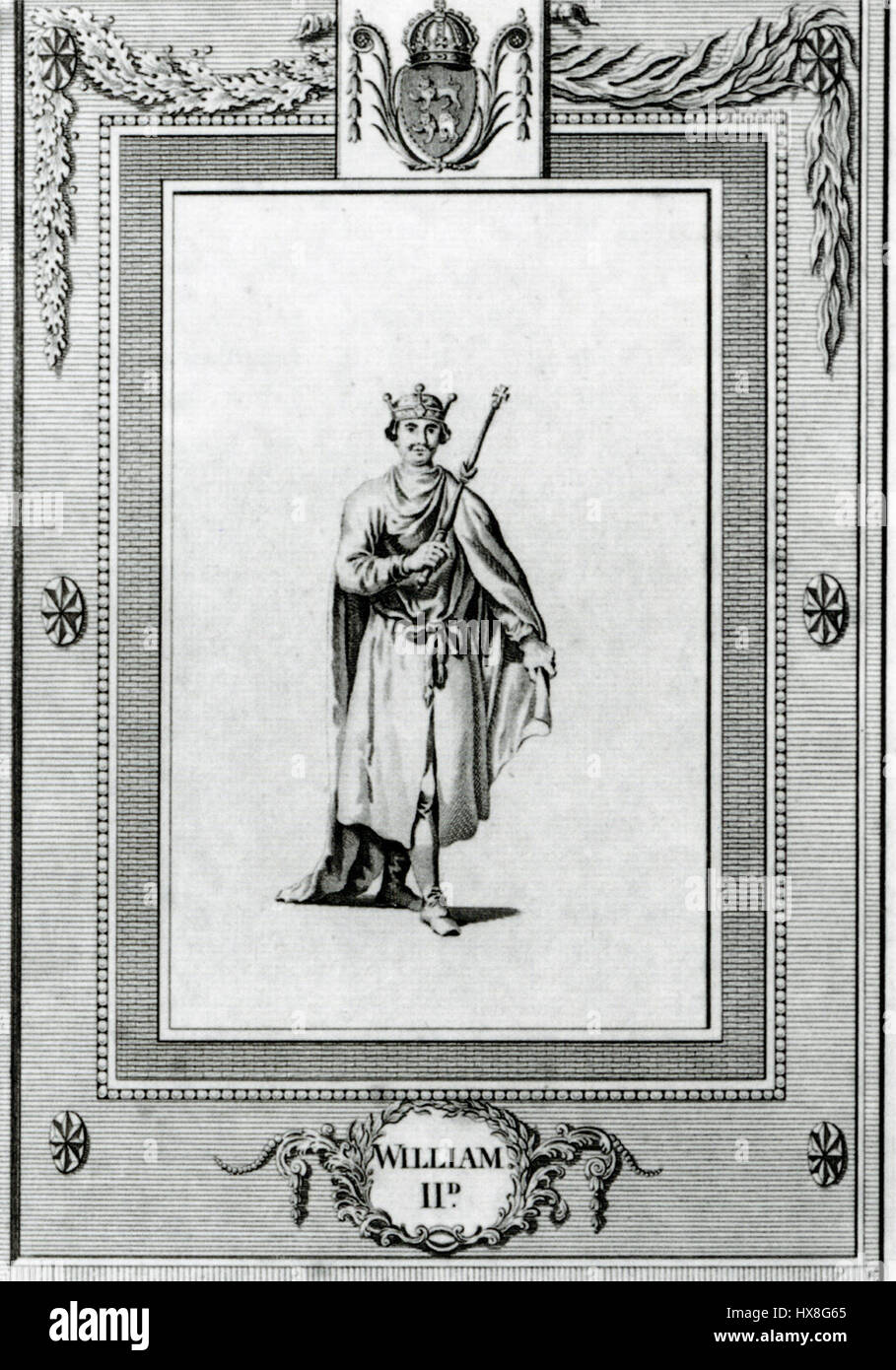 This engraving of William Rufus, the son of William the Conqueror and ...