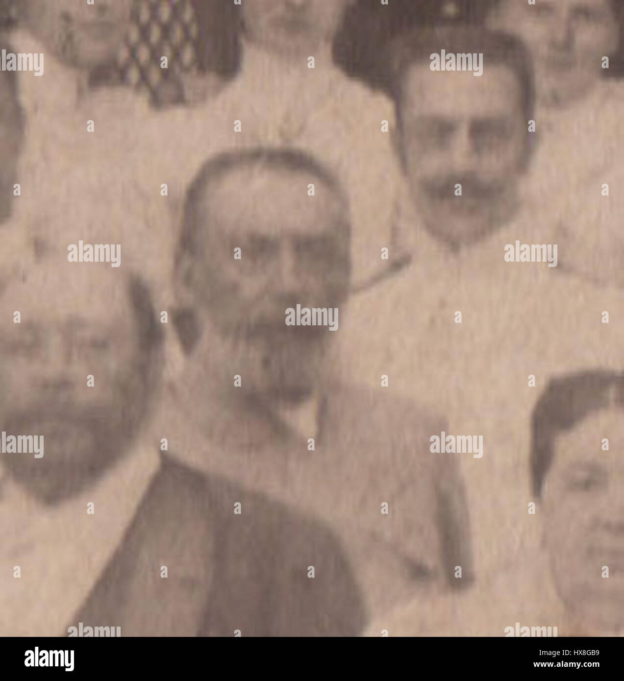 This image is a biographical depiction of Sir Alexander Fleming, a ...