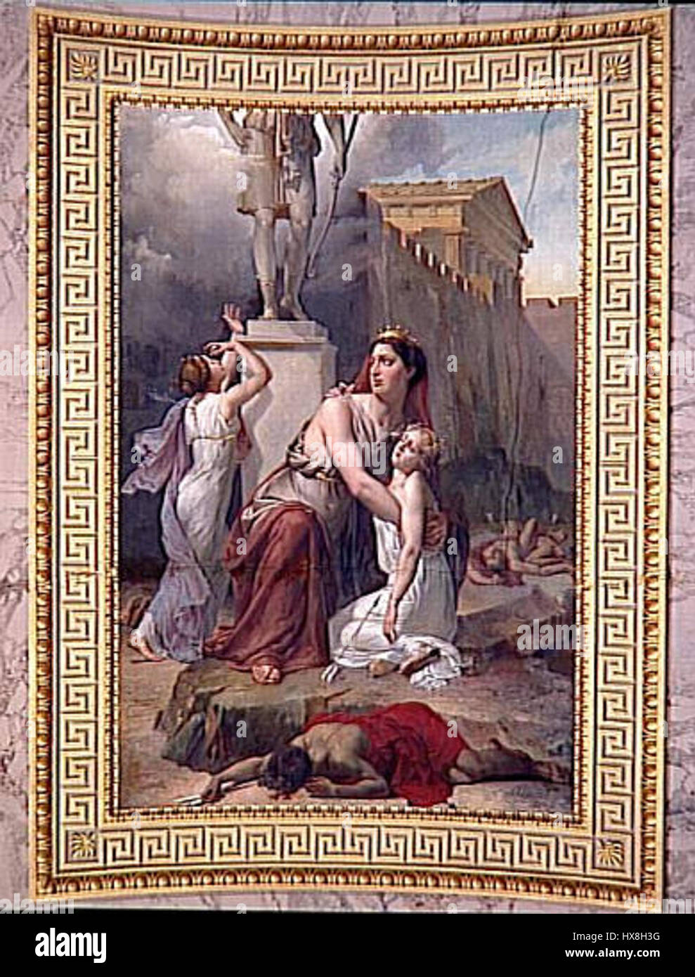 In this classical mythological scene, Niobe is punished by the gods ...