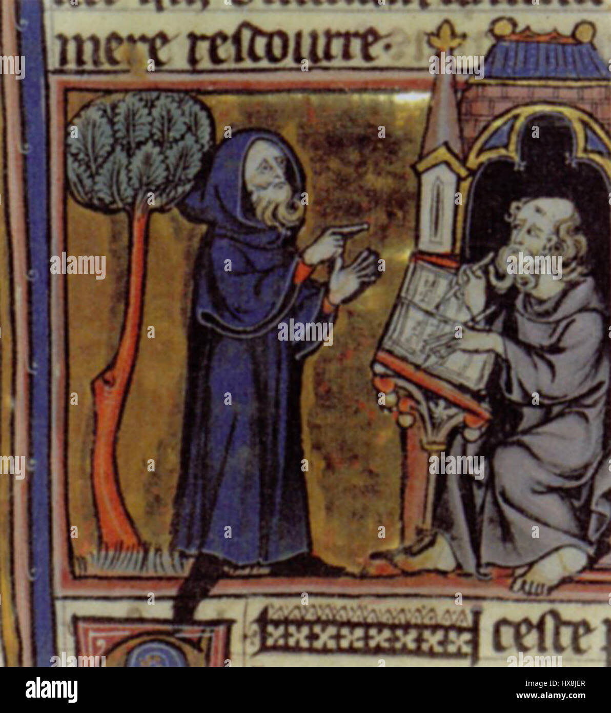 The illustration of Merlin from the Middle Ages is a depiction of the ...