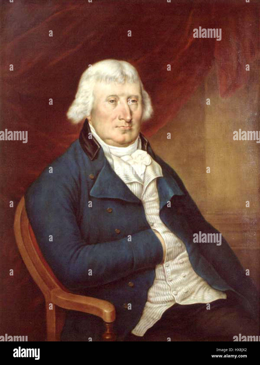 The portrait of Peter Russell, likely a figure of importance, depicts ...