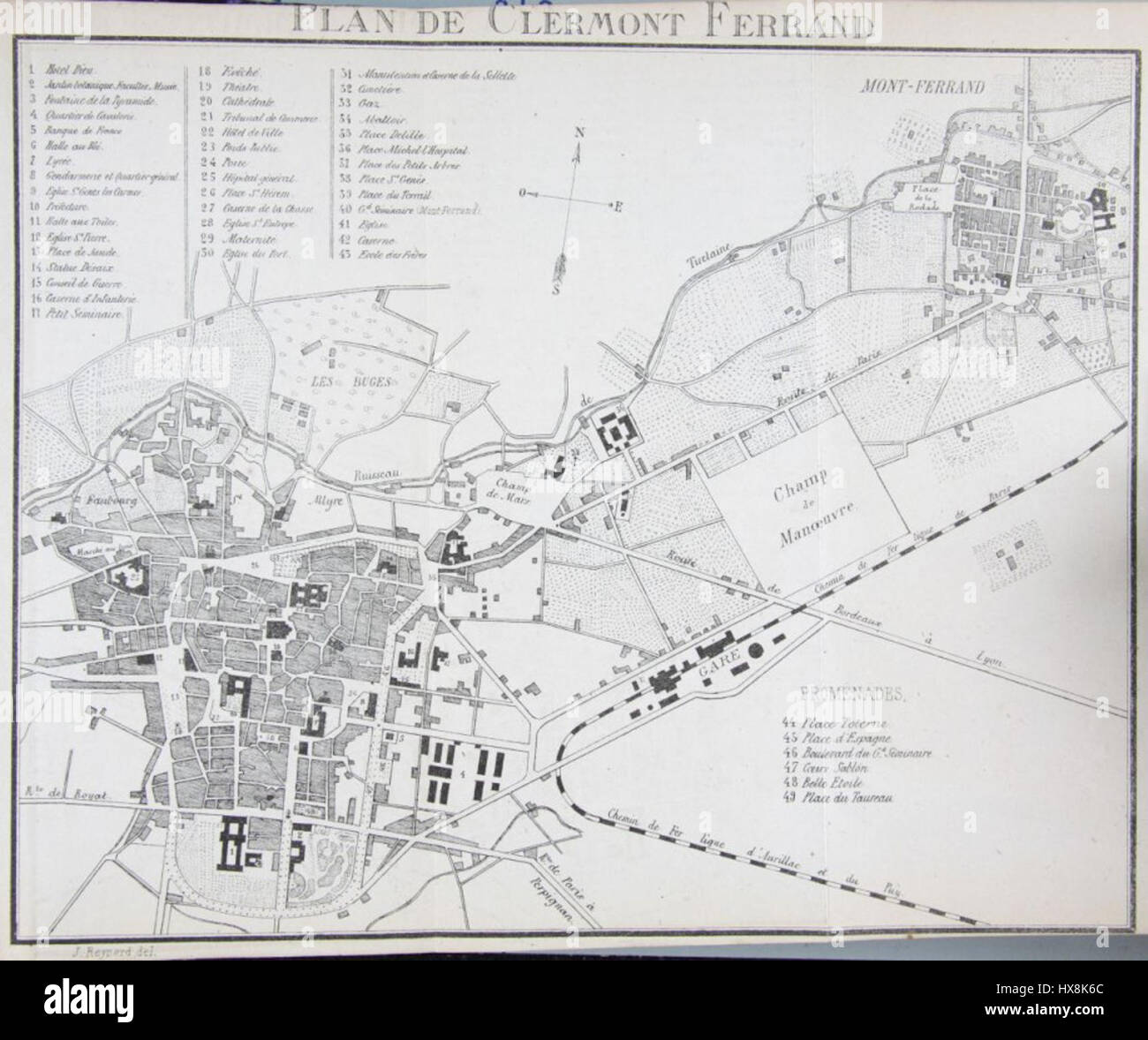 The Plan de Clermont 33 is a historical map detailing the layout of ...