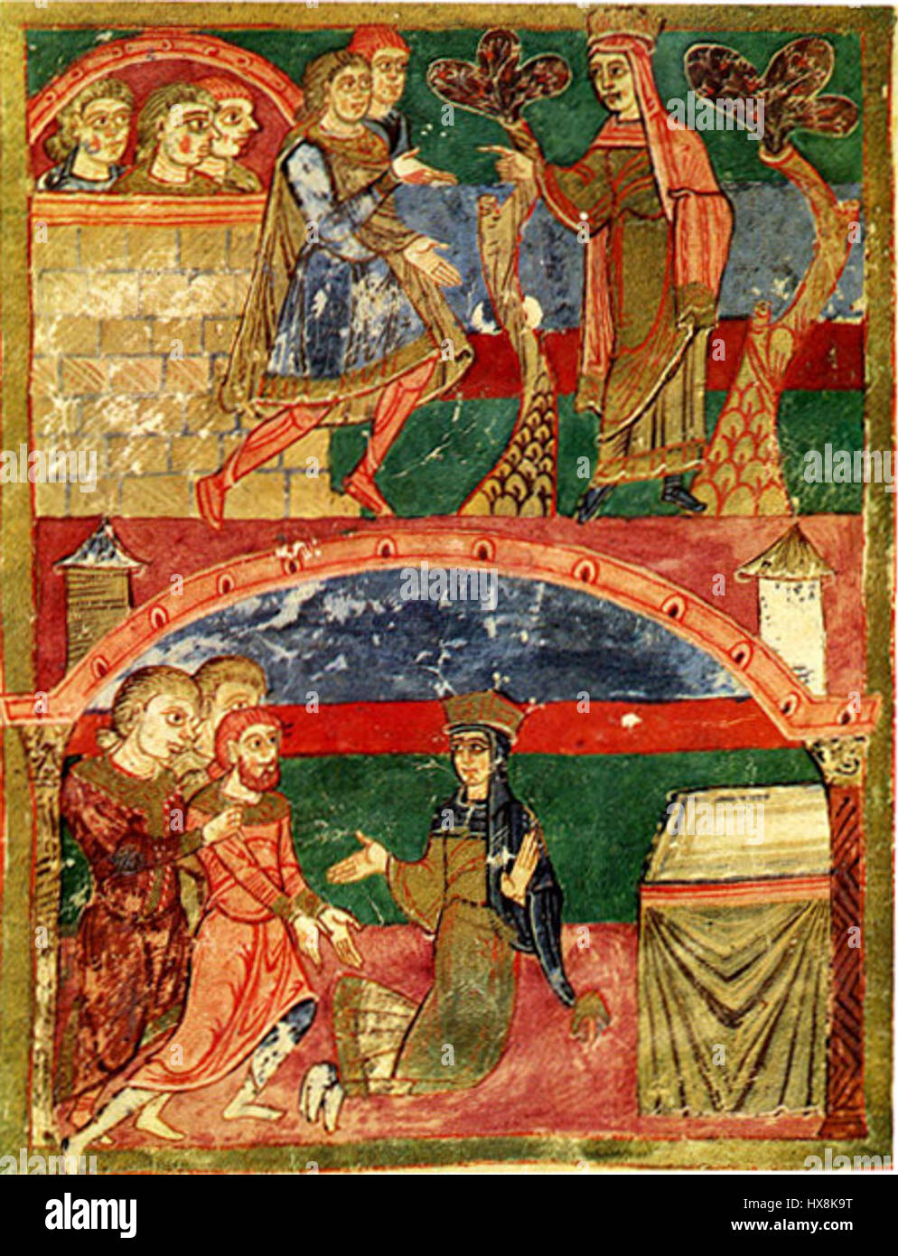 This historical artwork titled 'Scènes de la vie de Sainte Radegonde ...