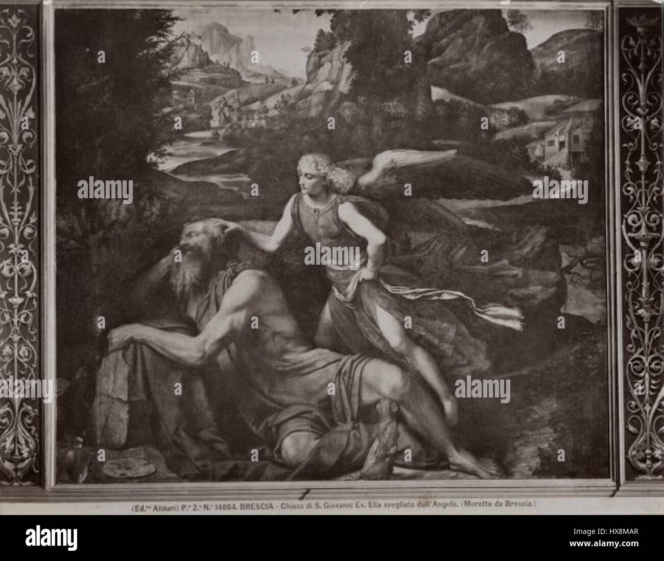 'Apparizione dell'Angelo a Elia' by Moretto is a religious painting ...