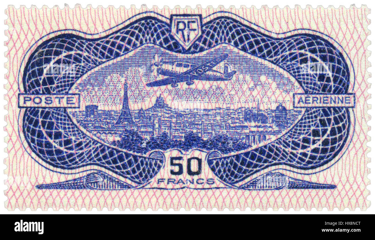 This 1936 aerial postage stamp commemorates the advances in aviation ...