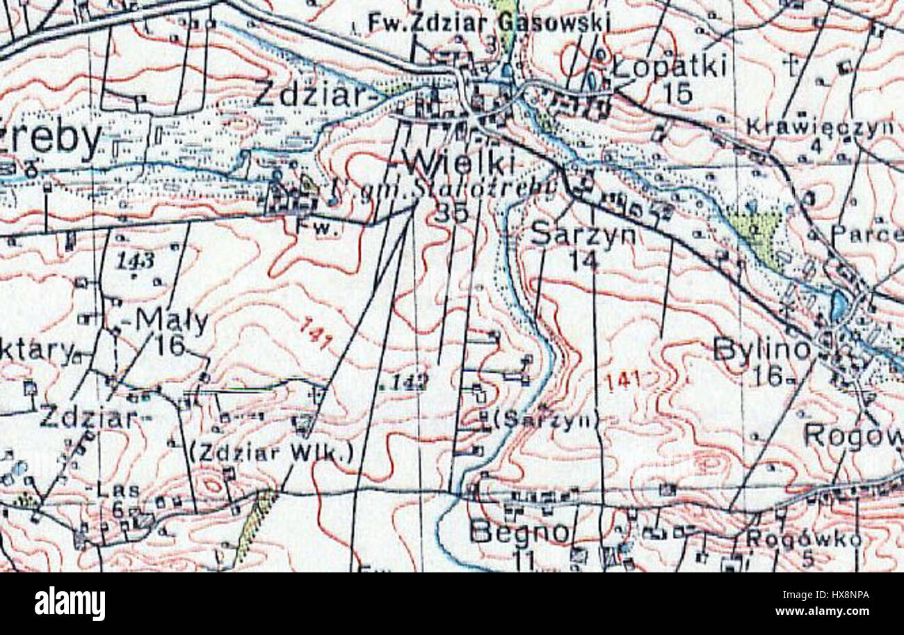 The map from the Wojskowy Instytut Geograficzny (Military Geographical ...