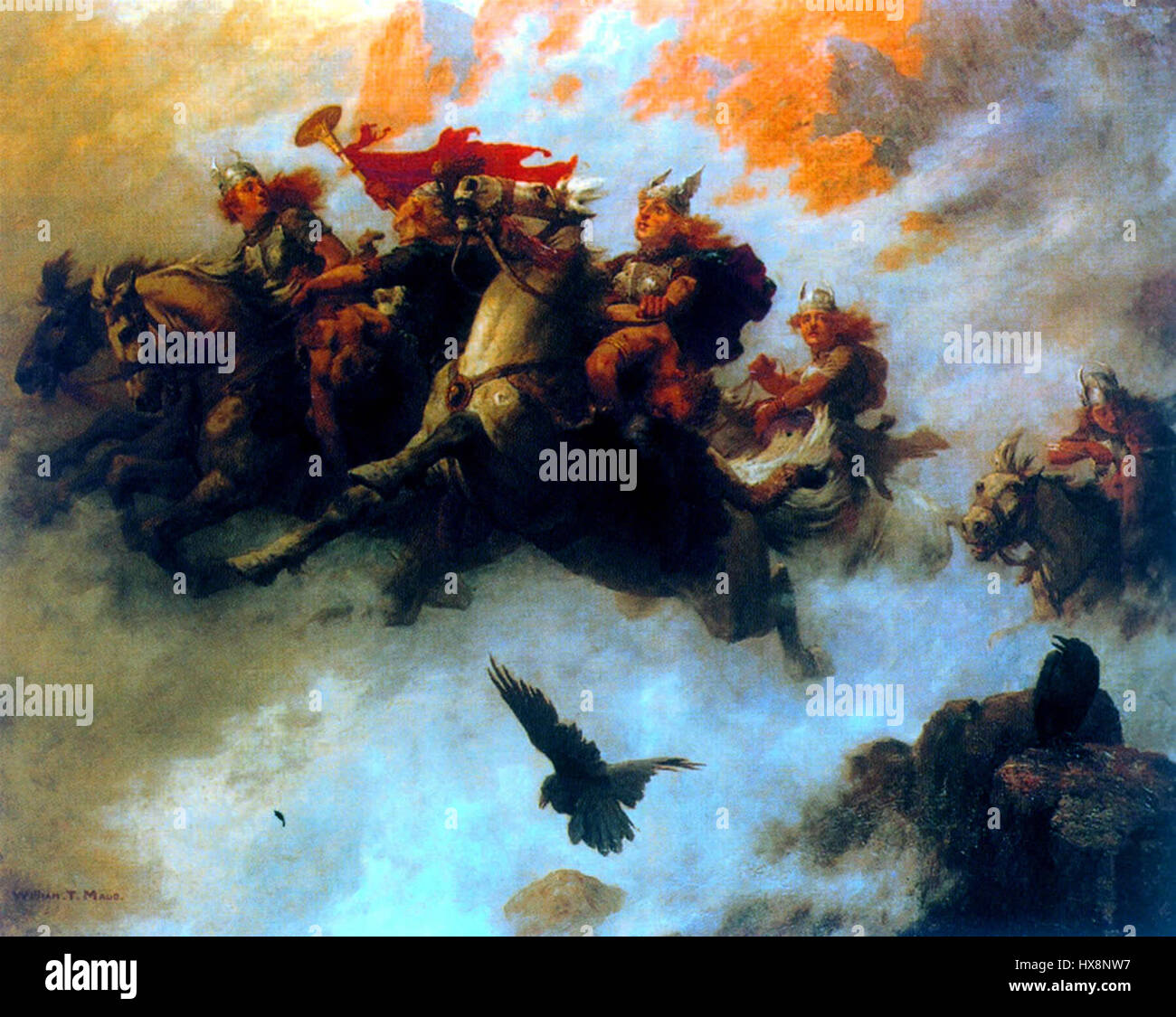 *Valkyries* by W. T. Maud depicts the mythological figures of the ...