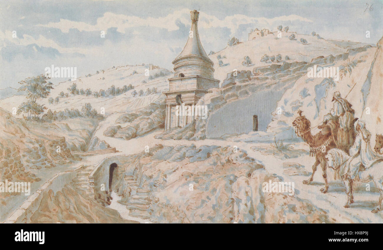 Max Eyth's 'Grab Absalons' (Grave of Absalom) from 1865 depicts the ...