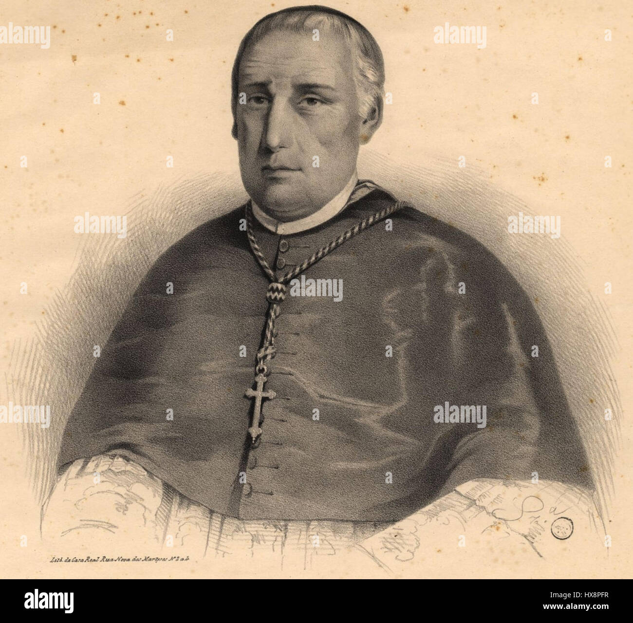 This portrait depicts Romualdo De Sousa Coelho, the Bishop of Pará, a ...