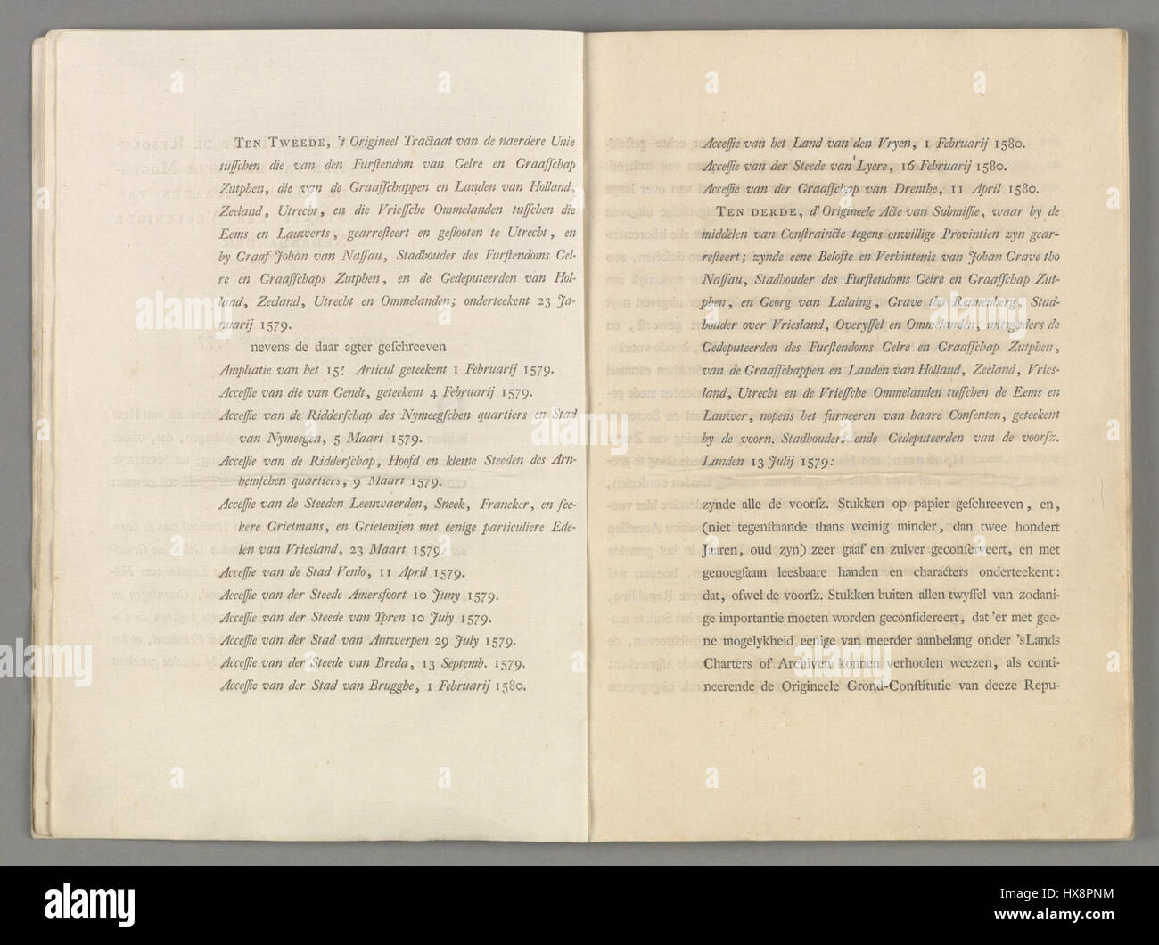 The 'Unie van Utrecht' document from the National Archives of the ...