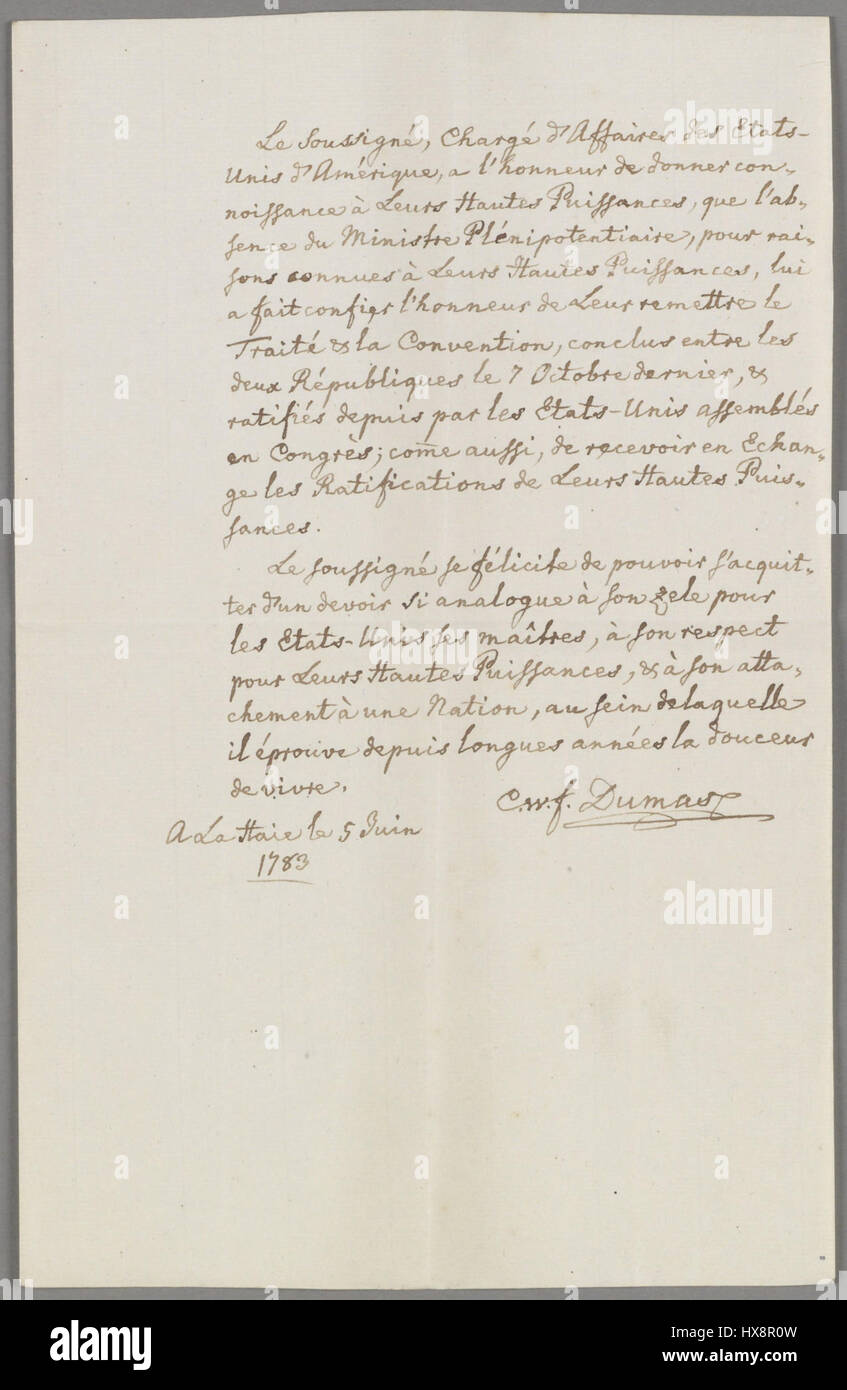 A historic Dutch document detailing the friendship treaty ...