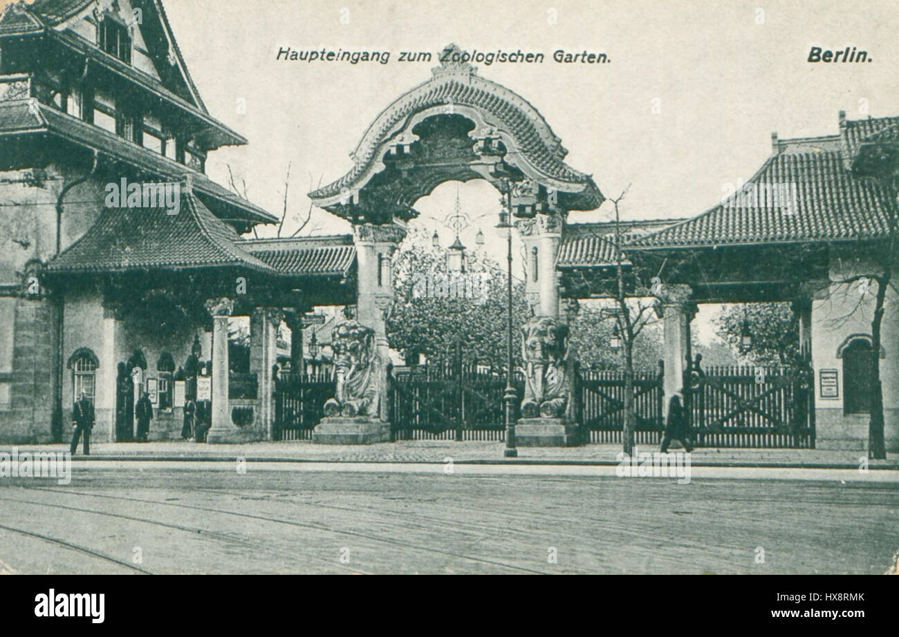 Zoo Eingang IV 64 1294 V Stock Photo - Alamy