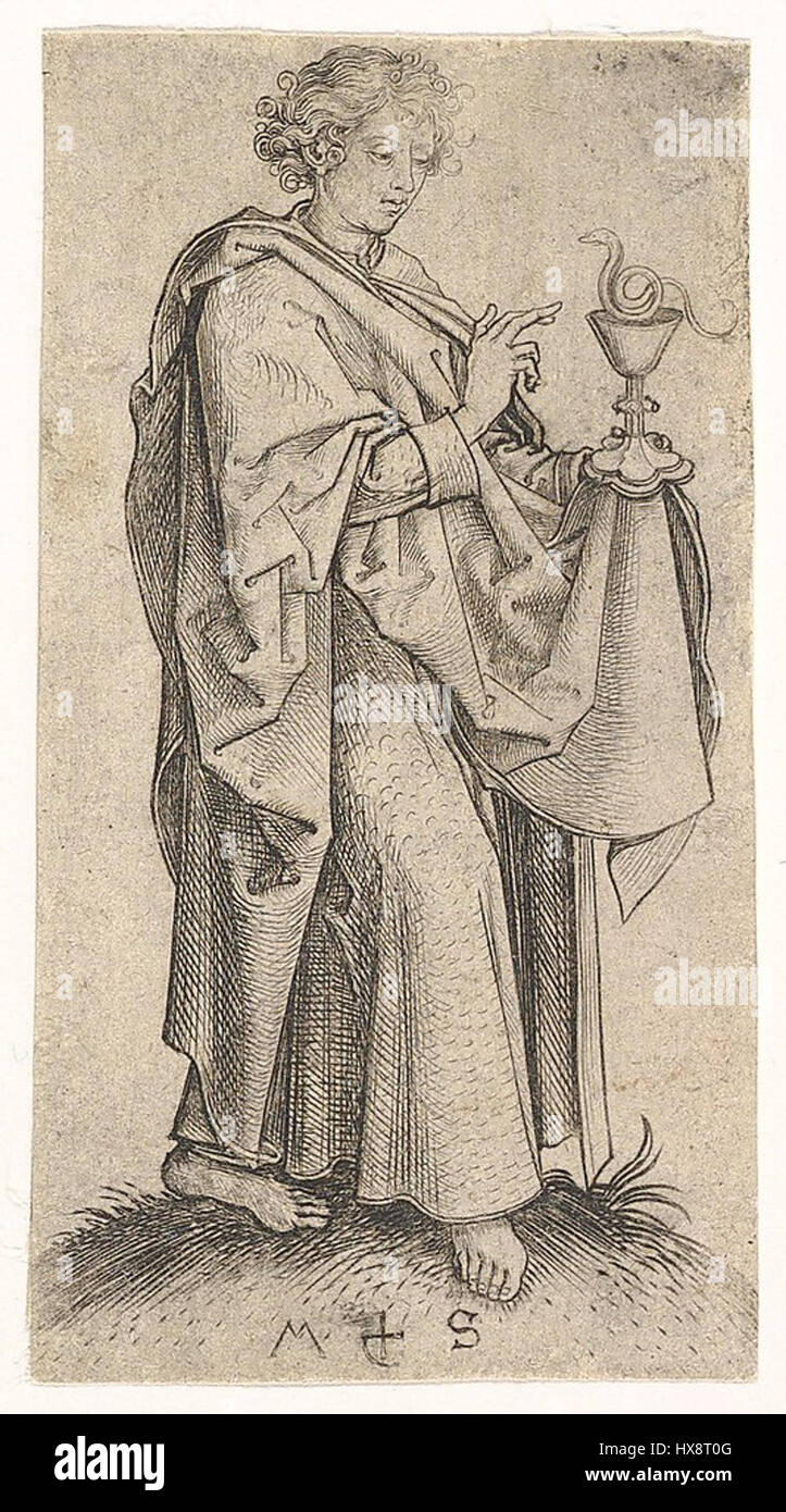 'Der Apostel Johannes' (St. John the Apostle) by Martin Schongauer is a ...