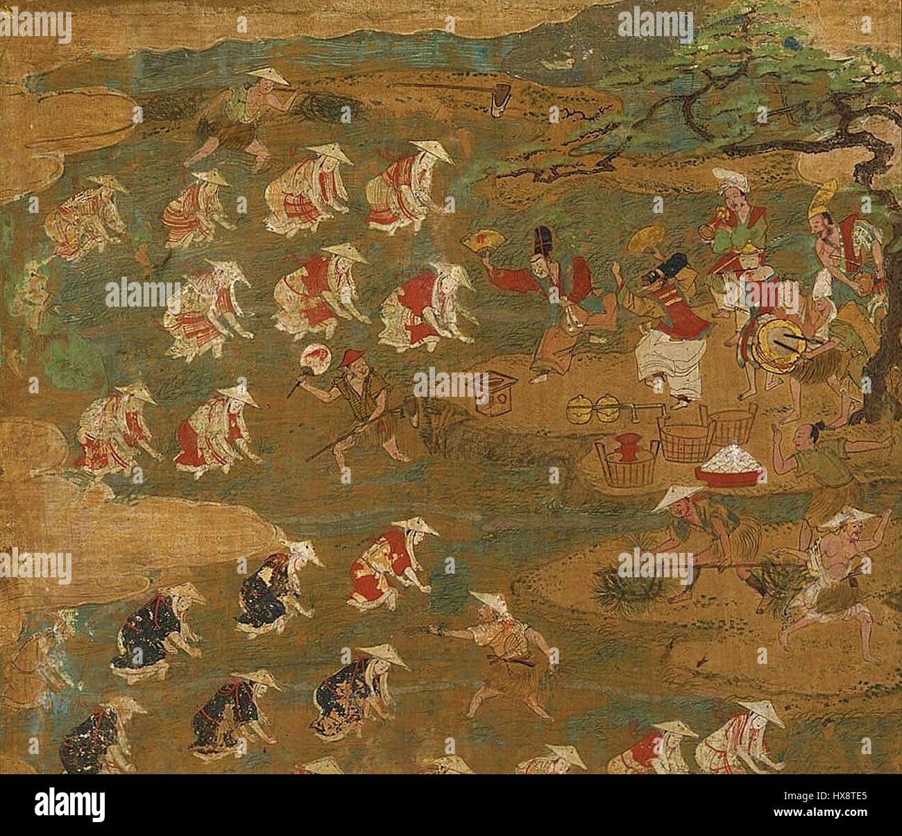 This artwork, part of a historical collection, features traditional ...