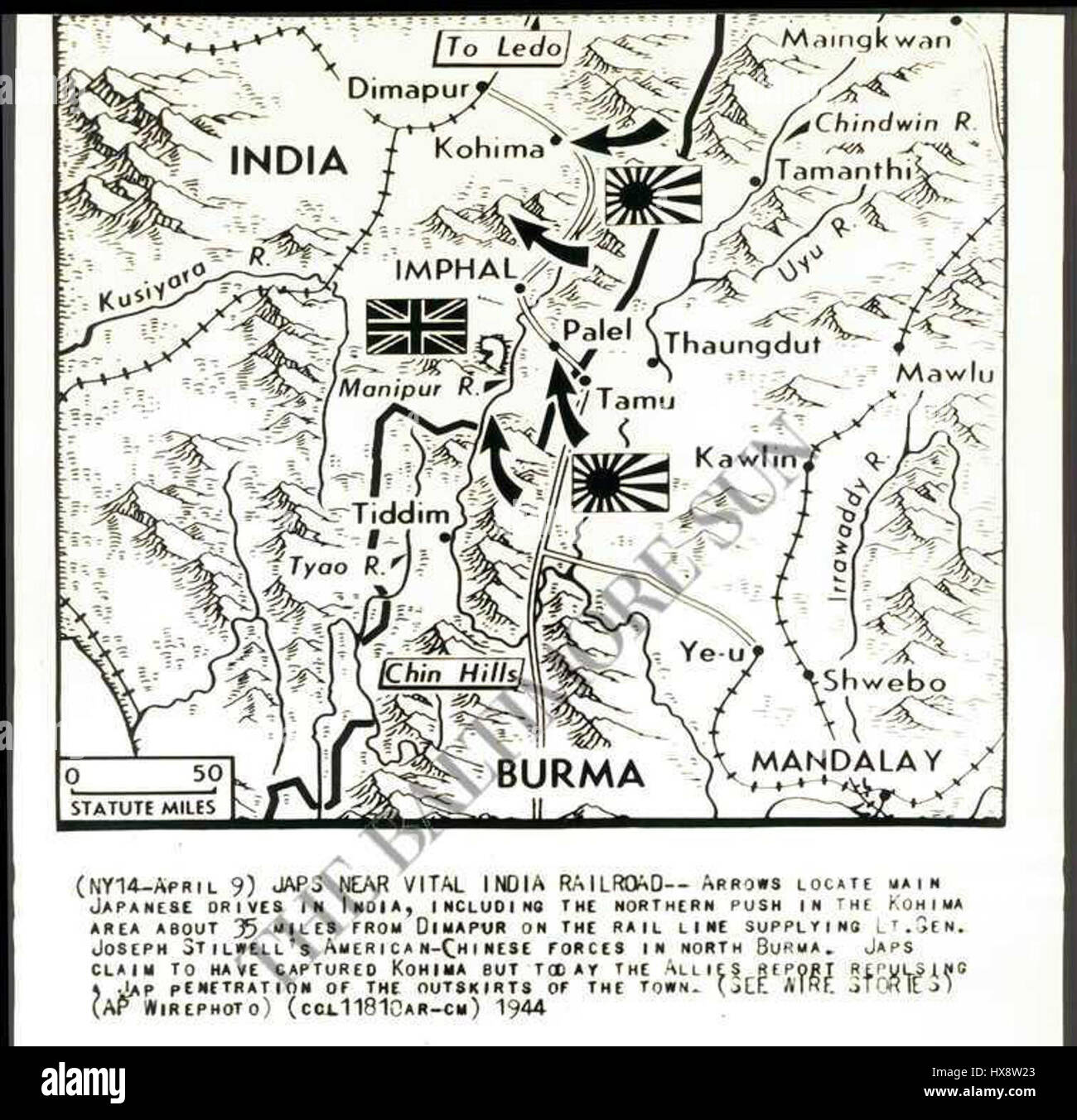 'The Attack on Kohima, 1944' refers to the pivotal battle during World ...