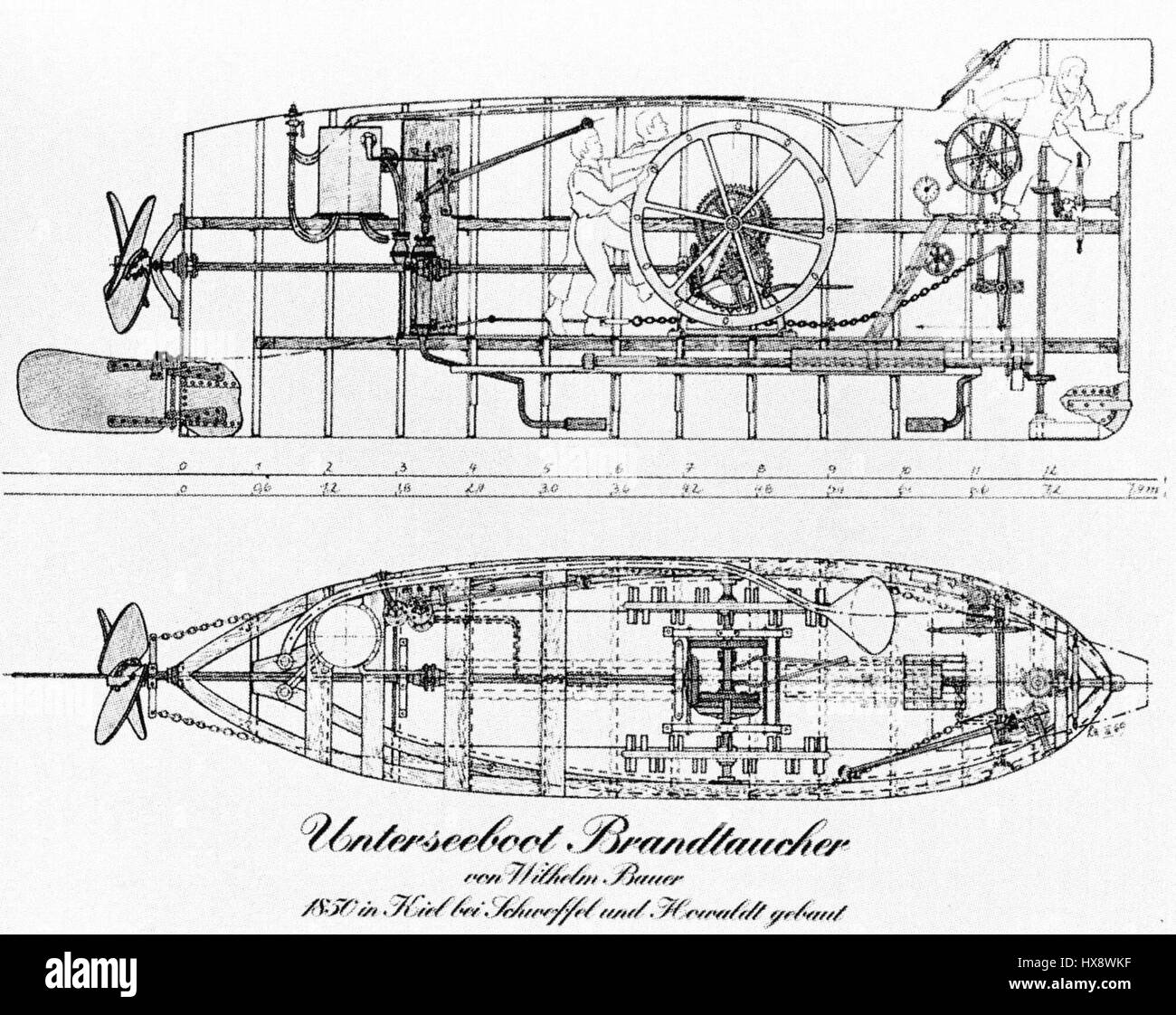 The 'Brandtaucher von 1850' was a German submarine designed by Wilhelm ...
