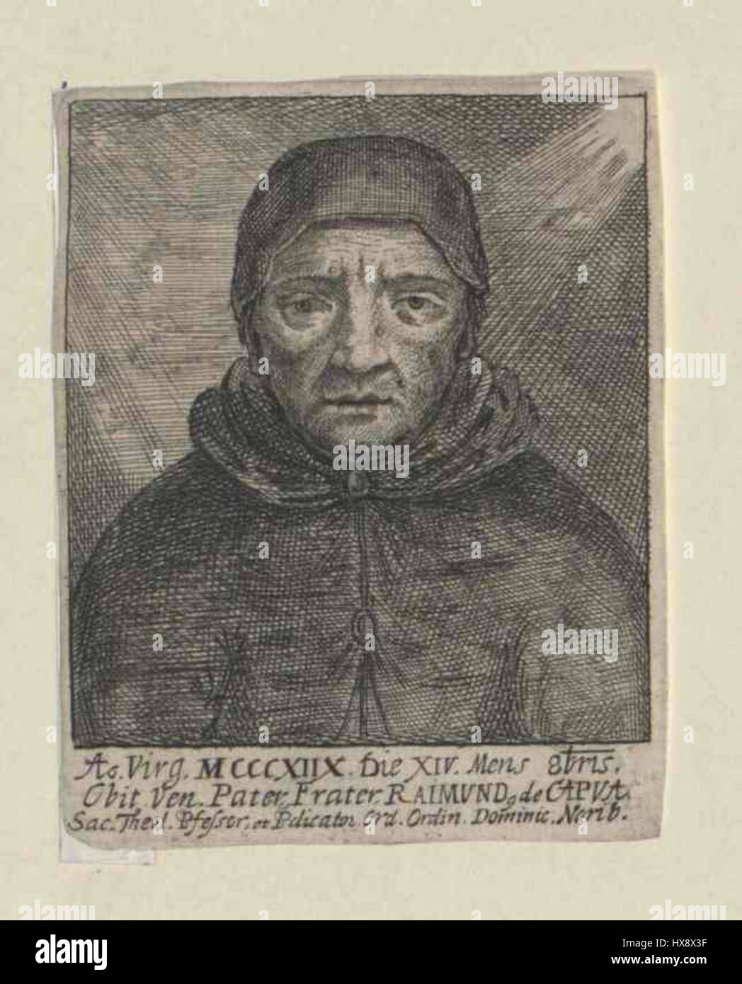 A historical figure, Raimund von Capua, who was a notable member of the ...