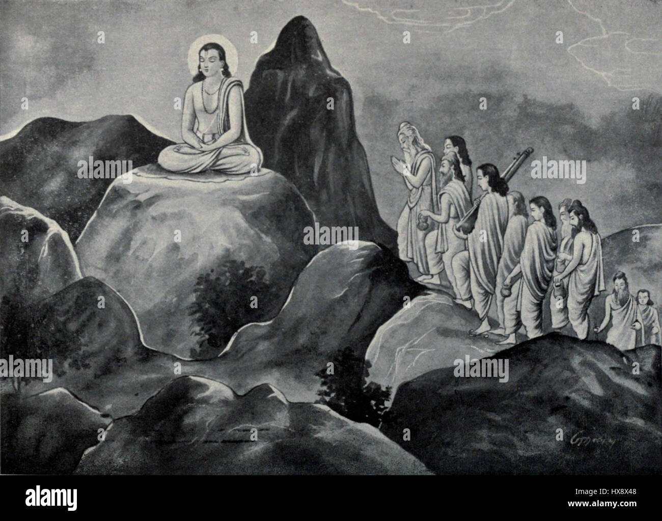 The 'Penance of Krishna' is a religious painting depicting the Hindu ...