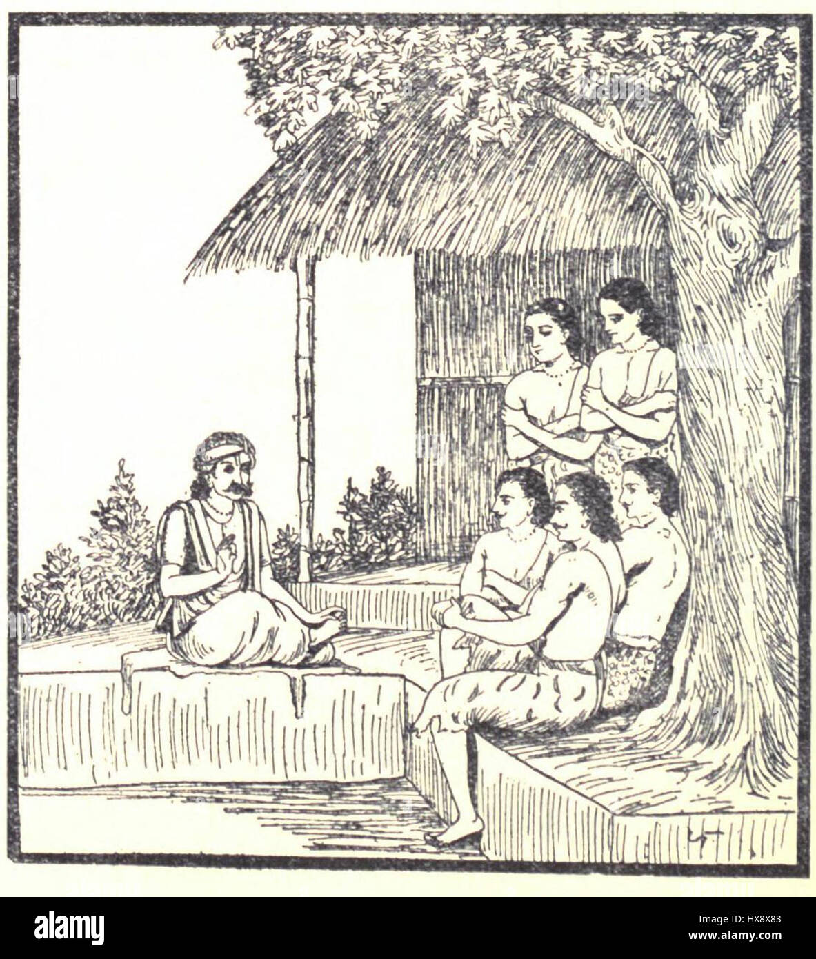 In this depiction, Maharaja Drupada's Purohit (priest) meets the ...