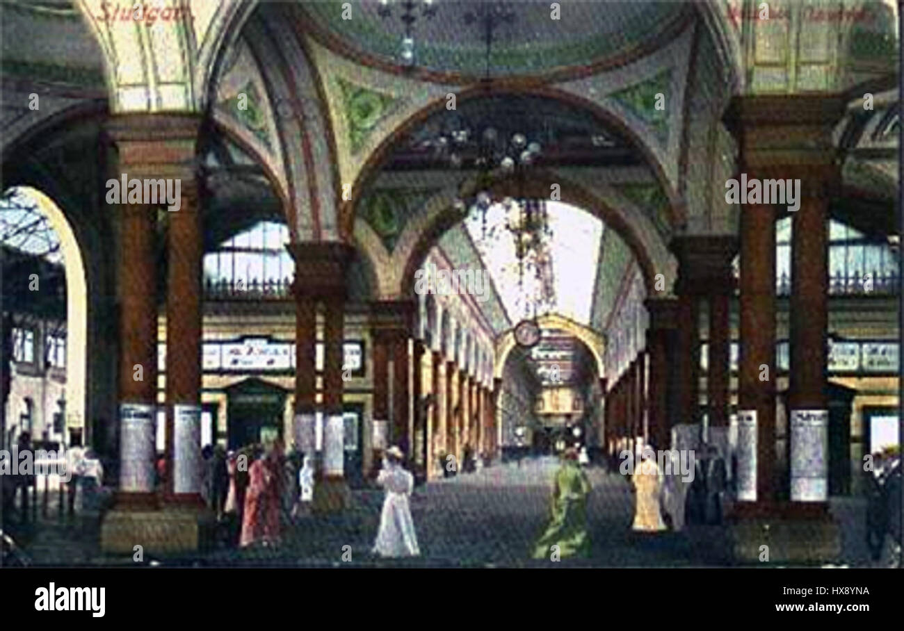 Stg alter bahnhof 1913 dvdb Stock Photo - Alamy