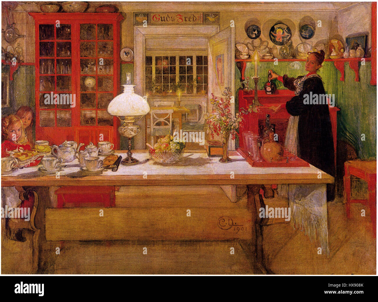 'Till en liten vira' by Carl Larsson is a Swedish painting showcasing a ...
