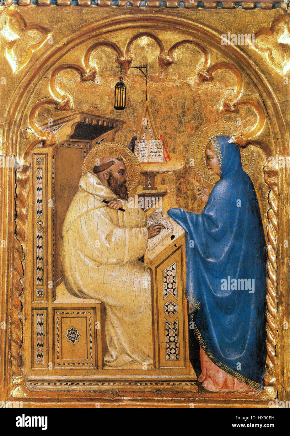 The Prato Polyptych features a depiction of the Virgin Mary appearing ...