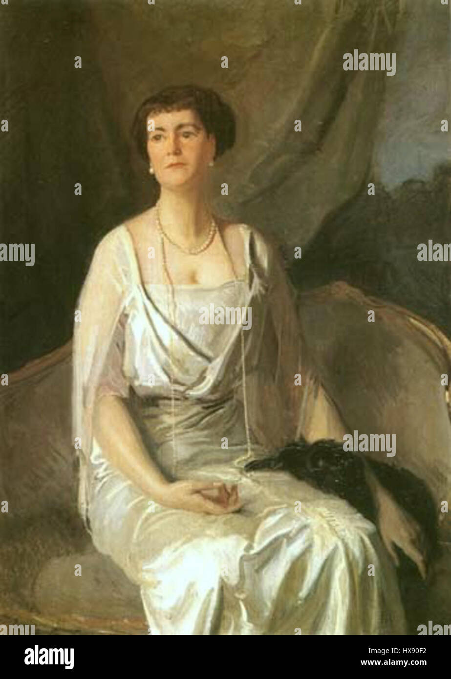 'Portret Pani G' by Stanisław Lentz is a portrait of a woman from the ...