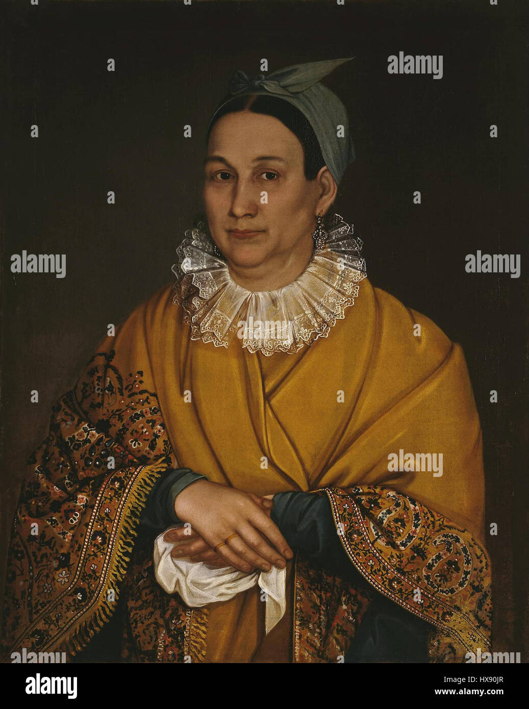 'Portrait of a Merchant's Wife' by Tarkhanov, painted in 1836, portrays ...