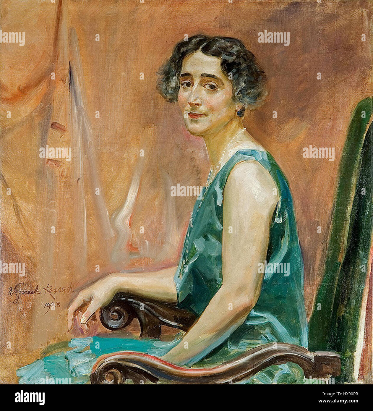 Wojciech Kossak's 'Portret damy' (Portrait of a Lady) is a finely ...