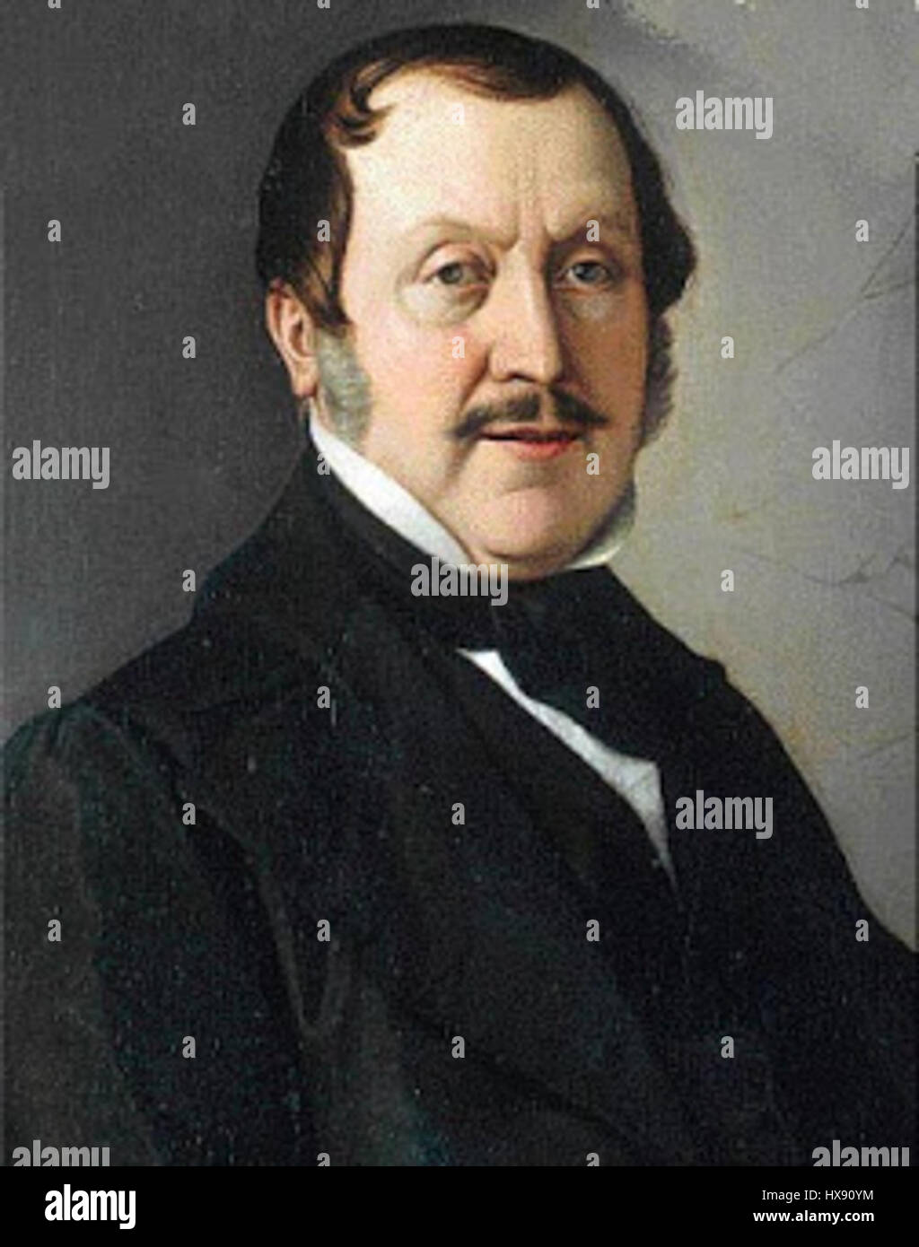 This portrait of Gioachino Rossini in his middle age captures the ...
