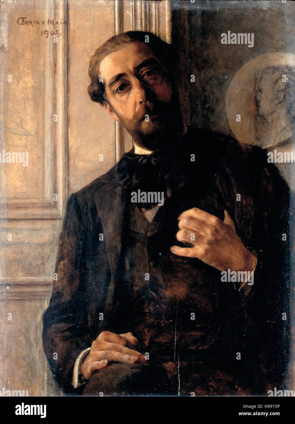 A portrait of the painter Ezequiel Pereira Duarte Faria e Maia, created ...
