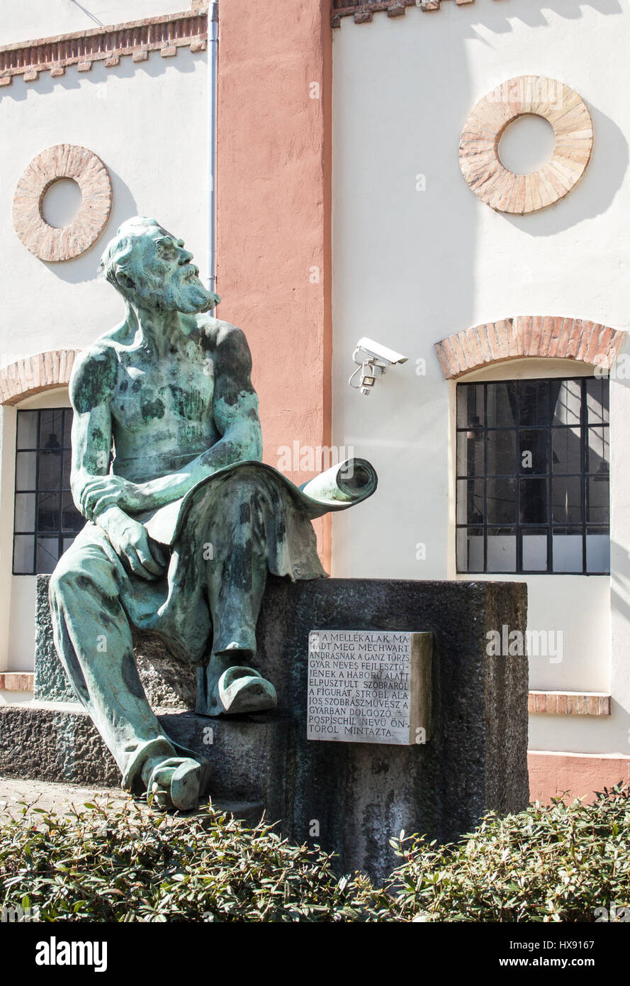 This sculpture portrays a foundry worker, likely depicting the strength ...