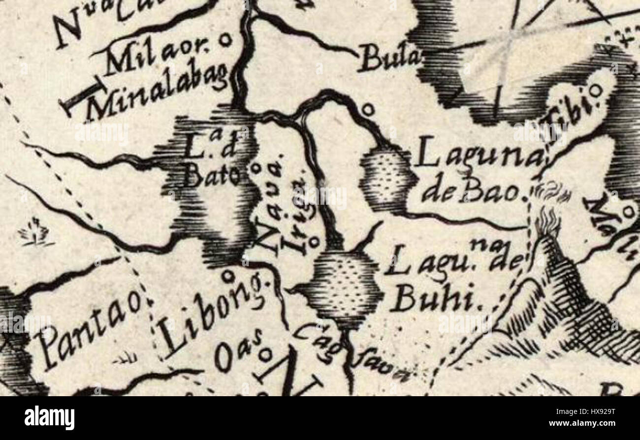 Velarde Murillo's 'Map Rinconada' from 1734 depicts a cartographic view ...
