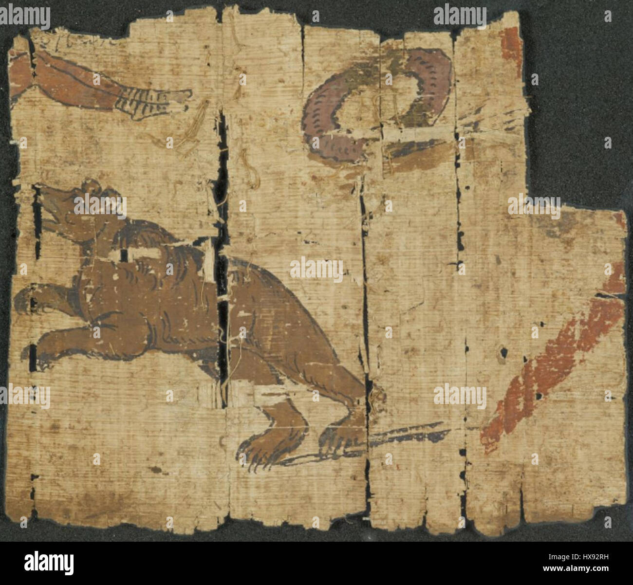 Papyrus Oxyrhychus 2470 British Library papyrus 3053 illumination bear ...