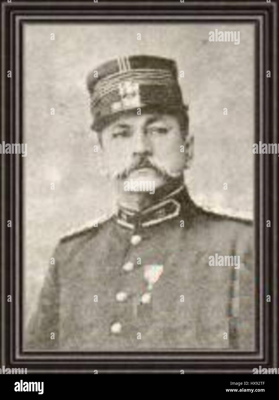 This historical depiction shows an officer from the War of the Pacific ...